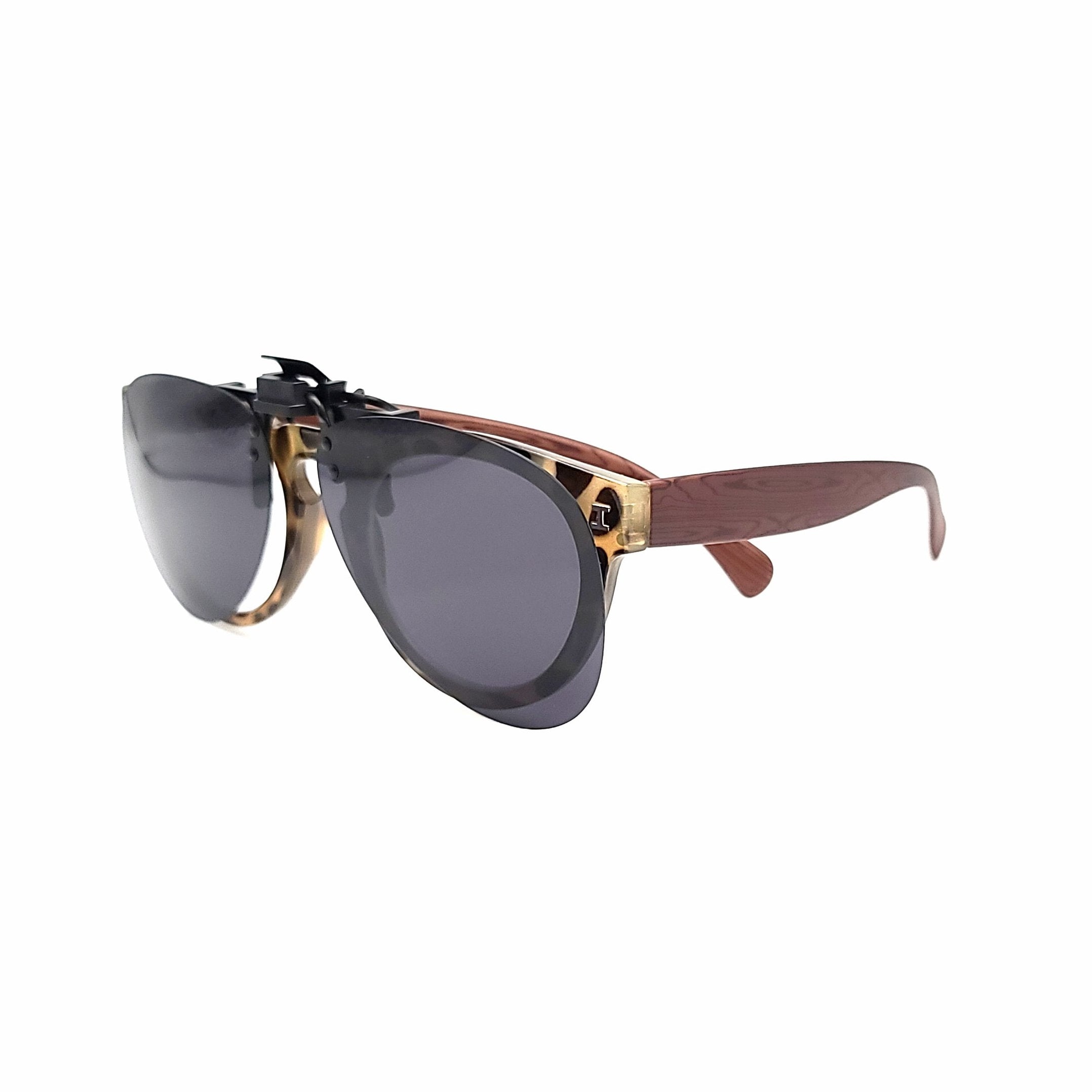 60mm Aviator Clip on Flip up Sunglasses — Troy's Readers