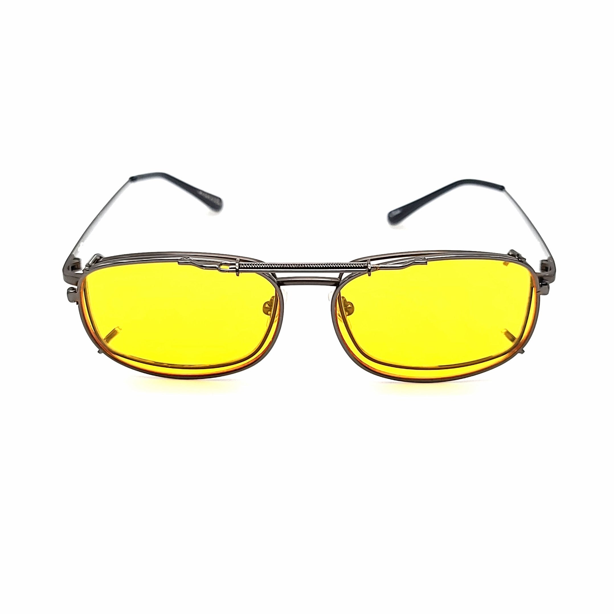 62mm Yellow Lens Night Driving Clip on Sunglasses — Troy's Readers