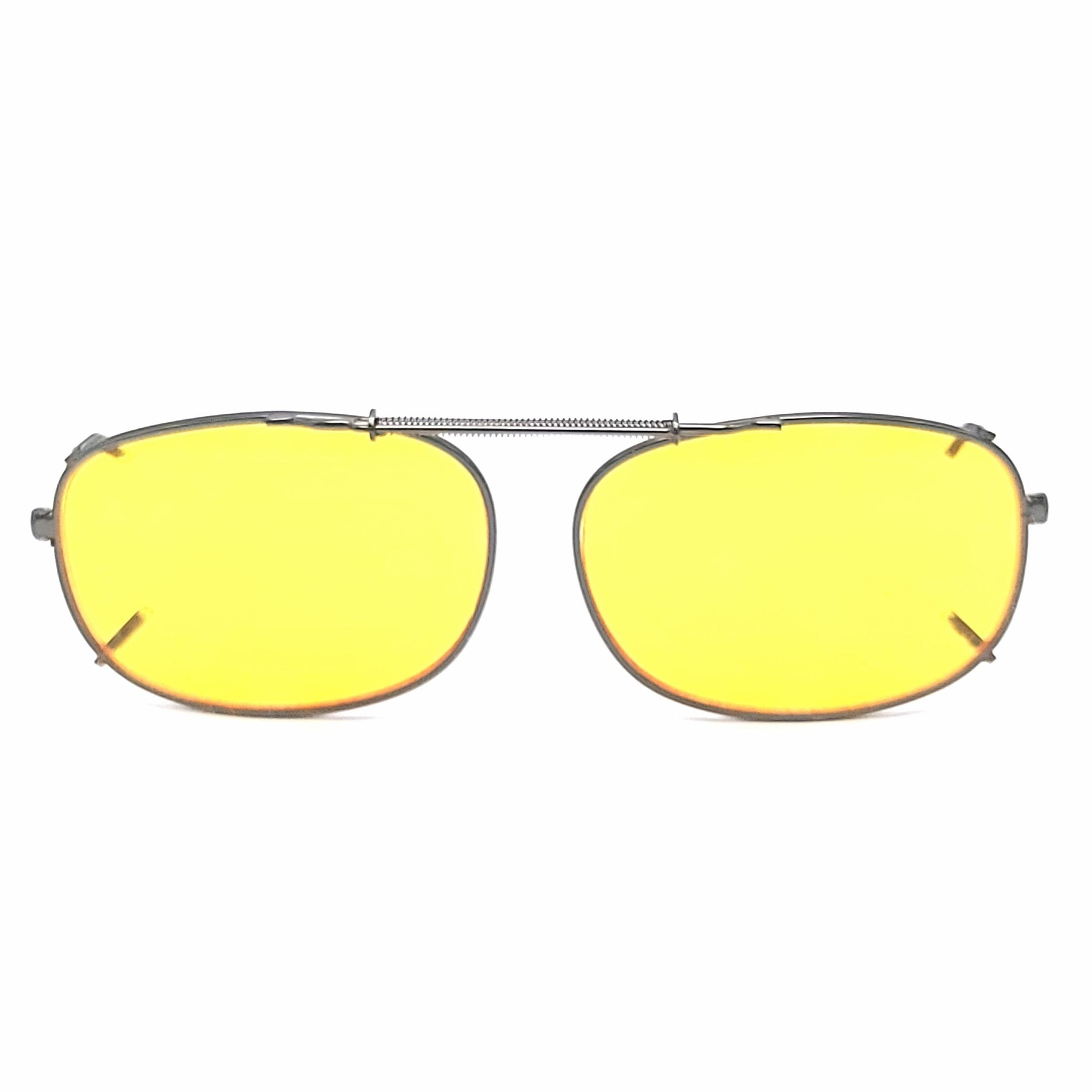 62mm Yellow Lens Night Driving Clip on Sunglasses — Troy's Readers