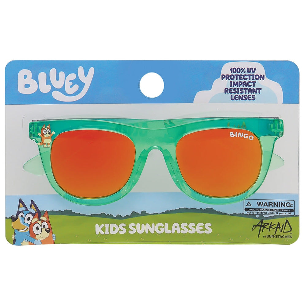 Bluey Kids Arkaid Bingo Green Sunglasses Sun-Staches — Troy's Readers