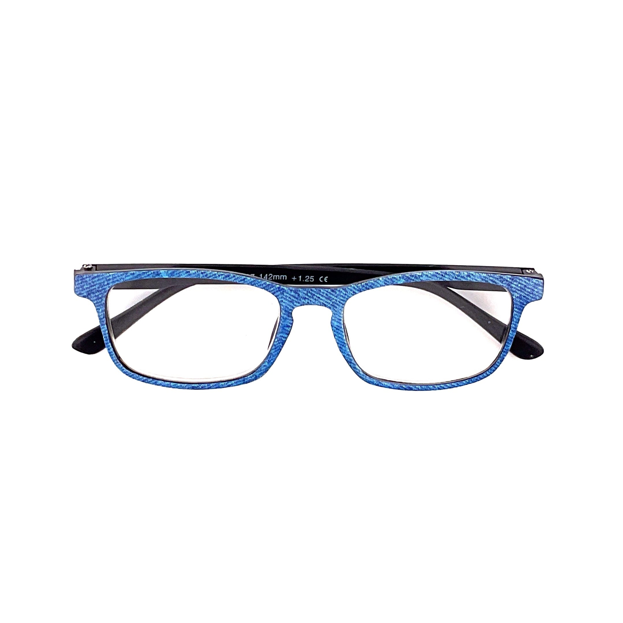Denim Readers Square Frame With Matching Case — Troy's Readers