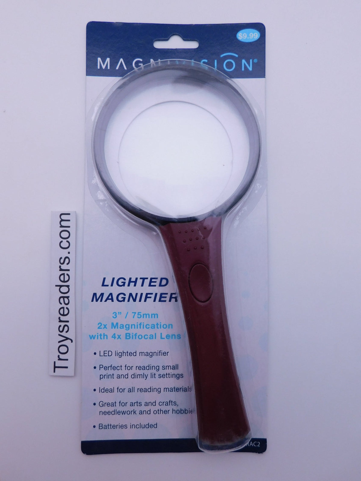 Magnivision Lighted Magnifier In Red — Troy's Readers