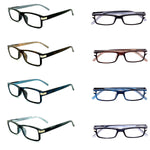 Plastic Metal Pattern Rectangular Framed Readers With Clear Case — Troy ...