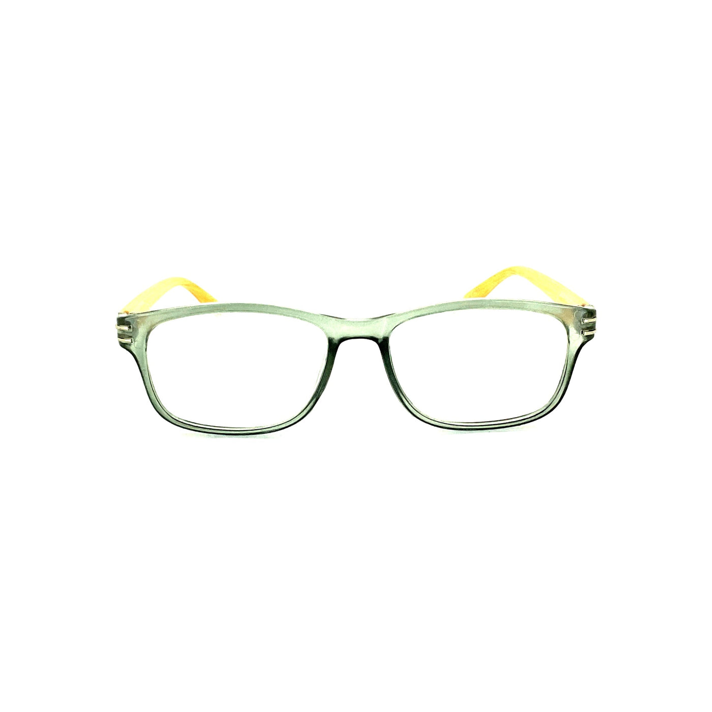Wood Tone Wayfarer Readers With Clear Case — Troy's Readers